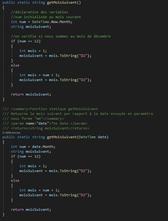 C# et Visual Studio – Portefolio