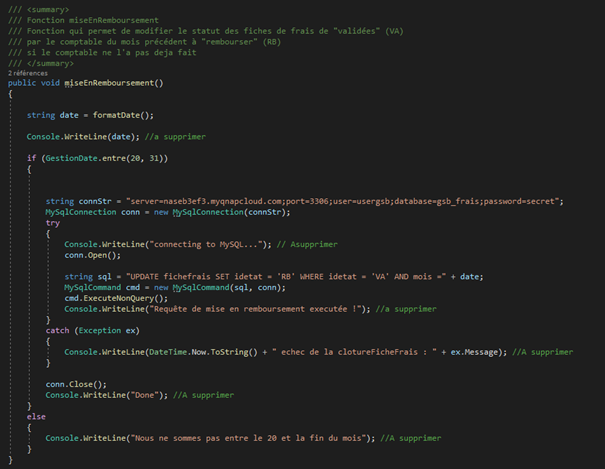C# et Visual Studio – Portefolio